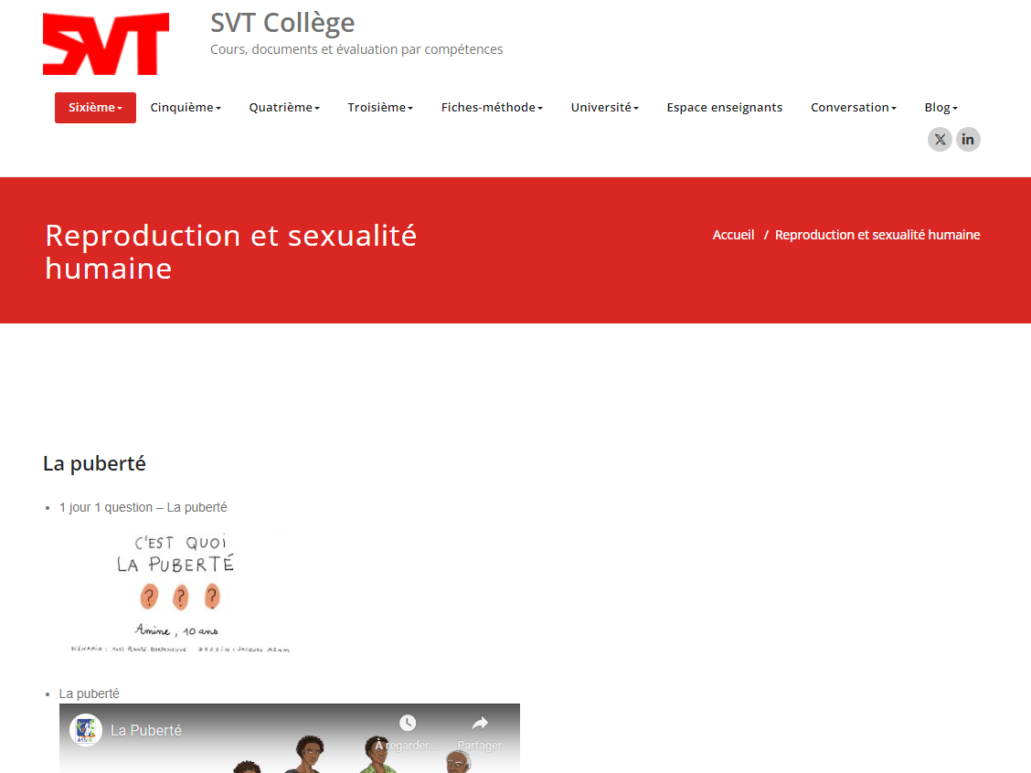 Cours de sciences et technologie 6e - programmes 2023 - Forum National ...